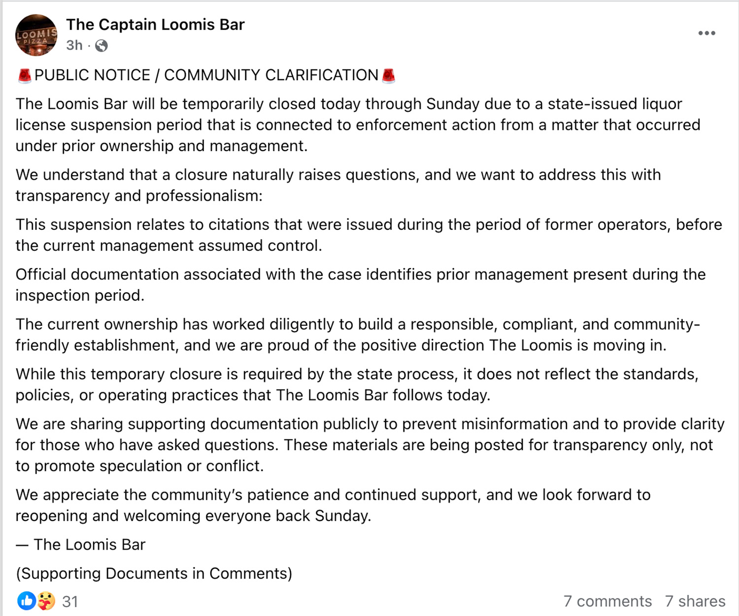 The Captain Loomis Bar Forced to Close for Four Days as PLCB Action ...